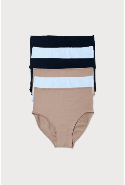 Malabadi Kadın 6 Lı Paket Modal Extra Yüksek Bel Slip Külot 1955 Malabadi Kadın 6 Lı Paket Modal Extra Yüksek Bel Slip Külot 1955