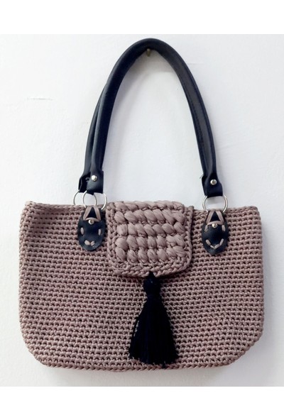 Özel Tasarım El Emeği Örgü Çanta 40X25X10 cm