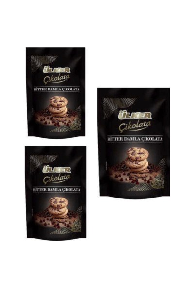 Ülker Bitter Damla Çikolata 150 gr X3