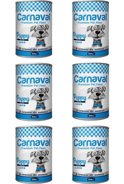 Carnaval Dog Kuzu Etli Yavru Köpek Konservesi 400 gr x 6 Adet Carnaval Dog Kuzu Etli Yavru Köpek Konservesi 400 gr x 6 Adet