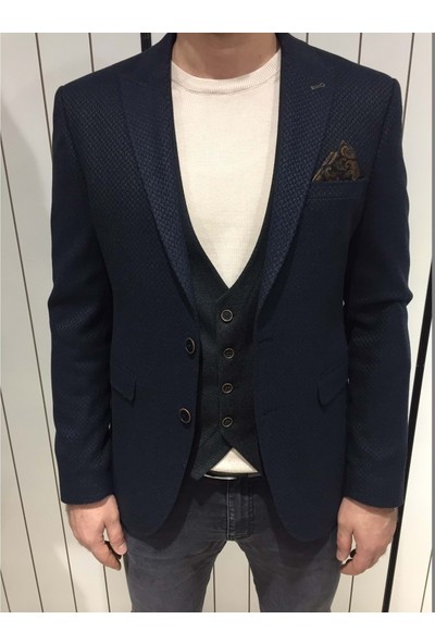 Dormen Yün Yelek Ceket Kombin - Antrasit - 48/6 Dormen Yün Yelek Ceket Kombin - Antrasit - 48/6