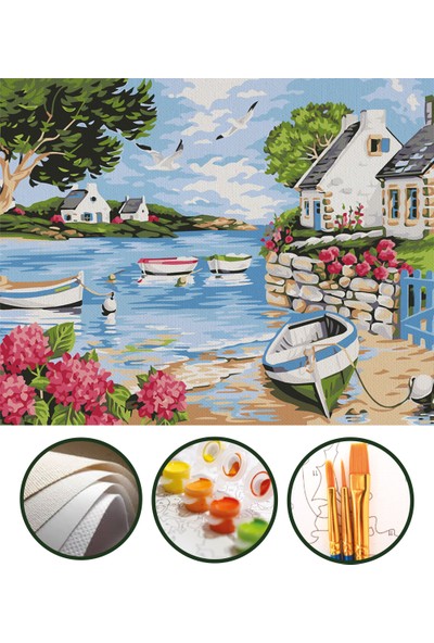 Palmiye Hobi Sanat Sayılarla Boyama Hobi Seti 40 x 50 cm - Kasaba