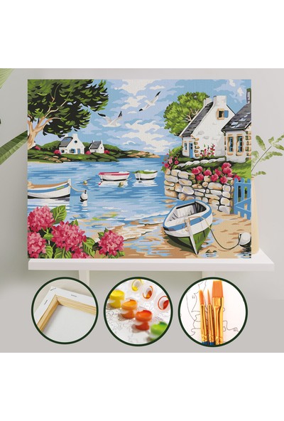 Palmiye Hobi Sanat Sayılarla Boyama Tuval Seti 40 x 50 cm - Kasaba