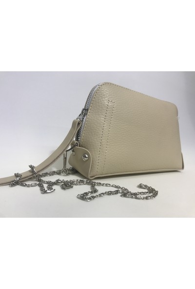 Imat Fashion Kadın Krem Makyaj Abiye ve Omuz Kadın Çantası