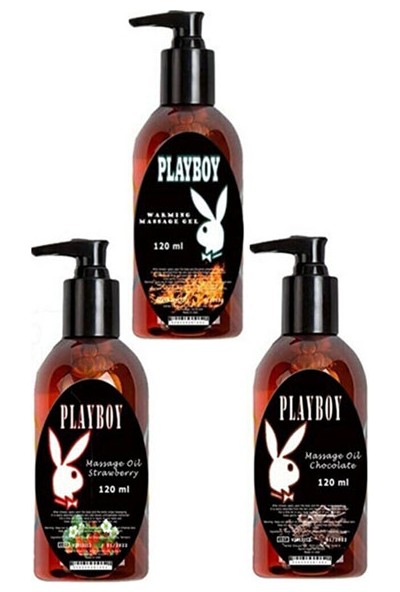 Playboy 3 Adet Playboy Çilek Aromalı Kokulu Ve Isıtıcılı Rahatlatıcılı Vücut Masaj Yağı Playboy 3 Adet Playboy Çilek Aromalı Kokulu Ve Isıtıcılı Rahatlatıcılı Vücut Masaj Yağı