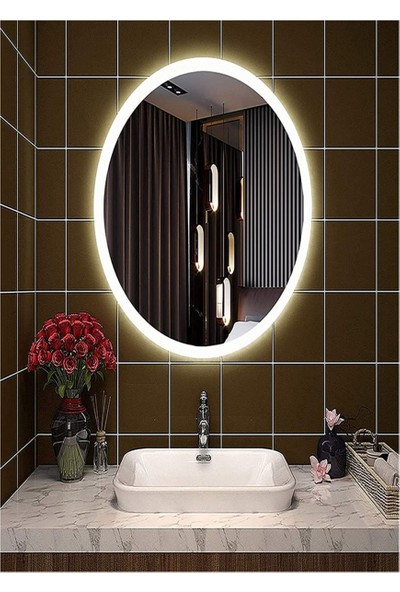 Global Led Mirror 50X70 cm Kumlamalı Elips Ledli Ayna Banyo Aynası Dekoratif Ayna Boy Ayna Salon Duvar Ayna Global Led Mirror 50X70 cm Kumlamalı Elips Ledli Ayna Banyo Aynası Dekoratif Ayna Boy Ayna Salon Duvar Ayna