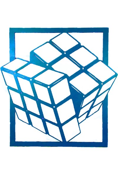 3D Ahşap Mdf Küp Figürleri 6mm 50*50CM Duvar Panosu