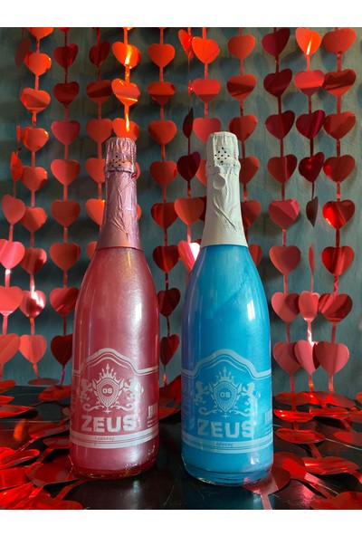 Os Zeus 2'li Çilek ve Ananas(Yaban Mersini) Aromalı Simli Alkolsüz Şampanya