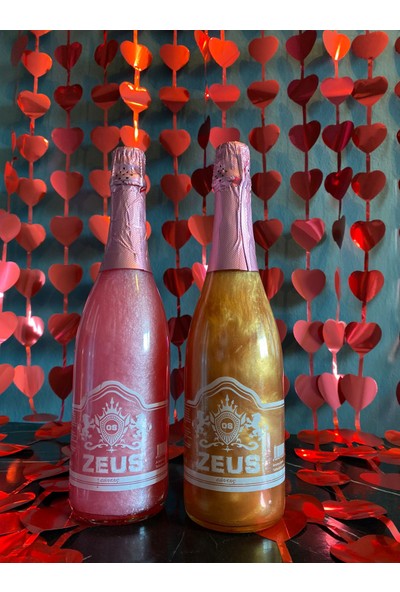 Os Zeus 2'li Çilek ve Kavun Aromalı Simli Alkolsüz Şampanya