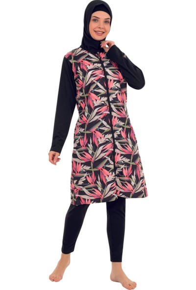 Kadın Haşama Desenli Taytlı Tesettür Mayo HAŞAMA-1800-DESENLI Kadın Haşama Desenli Taytlı Tesettür Mayo HAŞAMA-1800-DESENLI