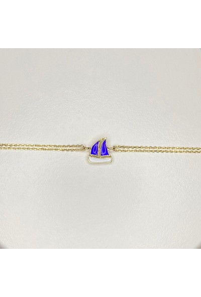 Hür Gold 14 Ayar Altın Mavi Yelkenli BILEKLIK4867597828898 Hür Gold 14 Ayar Altın Mavi Yelkenli BILEKLIK4867597828898