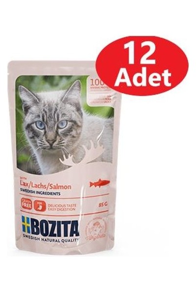 Bozita Yetişkin Somonlu Konserve 85 gr * 12 Adet