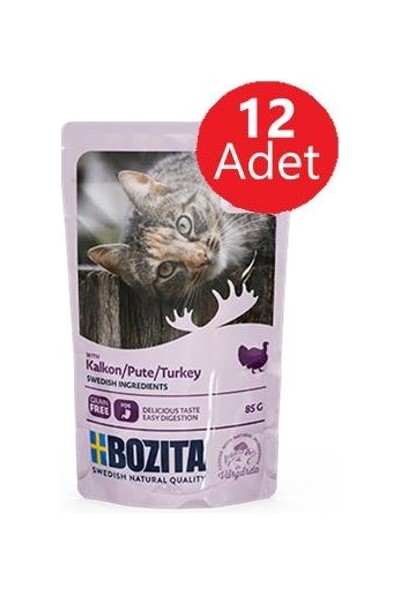 Bozita Yetişkin Hindi Etli Konserve 85 gr * 12 Adet