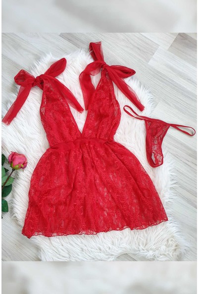 Margarita Special Kırmızı Saten Gecelik