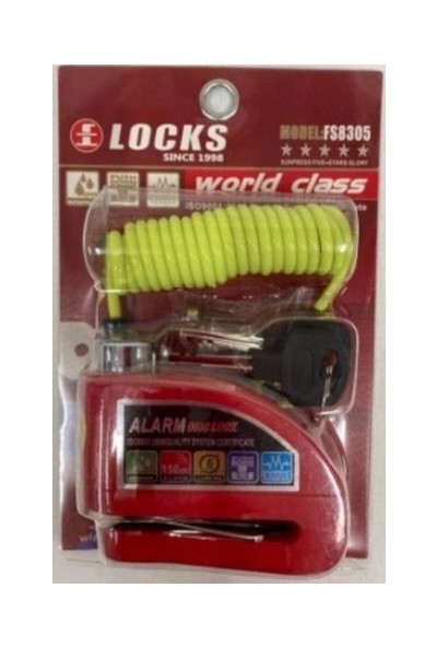 Espada World Class Locks 110 Db Kırmızı Alarmlı Disk Kilidi Espada World Class Locks 110 Db Kırmızı Alarmlı Disk Kilidi