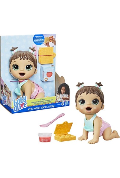 Hasbro Baby Alive Bebeğimle Mama Eğlencesi - Kumral Hasbro Baby Alive Bebeğimle Mama Eğlencesi - Kumral