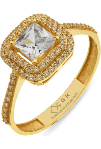 ÇGK KUYUMCULUK Baget Altın Yüzük ZY0263