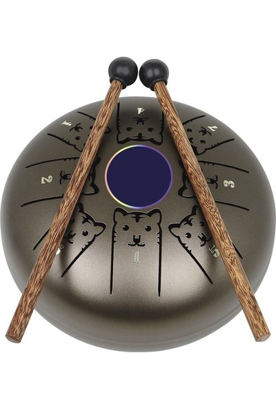 Dake Culture 5.5 Inç Mini Çelik Davul - Kahverengi (Yurt Dışından)