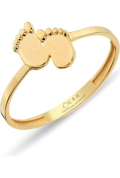 ÇGK KUYUMCULUK Ayak Izi Altın Yüzük