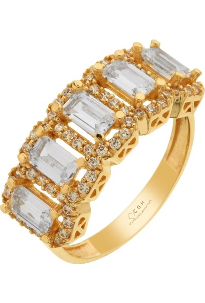 ÇGK KUYUMCULUK Sevgililer Günü Beştaş Altın Yüzük ZYBT015