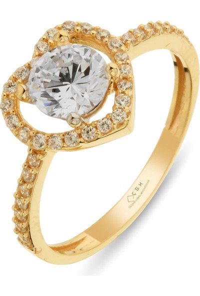 ÇGK KUYUMCULUK Kalp Tektaş Altın Yüzük ZYTT003 ÇGK KUYUMCULUK Kalp Tektaş Altın Yüzük ZYTT003