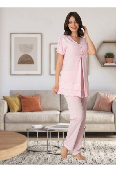 Effort 8022 Kısa Kol Lohusa Pijama Takım Effort 8022 Kısa Kol Lohusa Pijama Takım