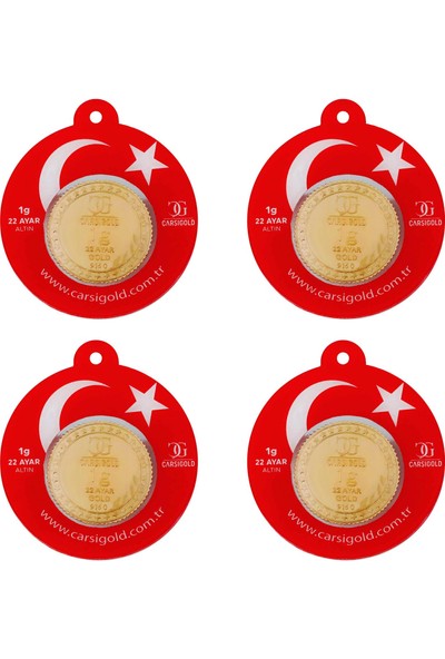 T51 Tuğrul Altın 4 Adet 1 gr 22 Ayar Gram Altın T51 Tuğrul Altın 4 Adet 1 gr 22 Ayar Gram Altın