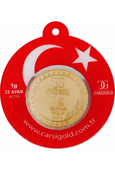 T51 Tuğrul Altın 1 Gram 22 Ayar Külçe Altın