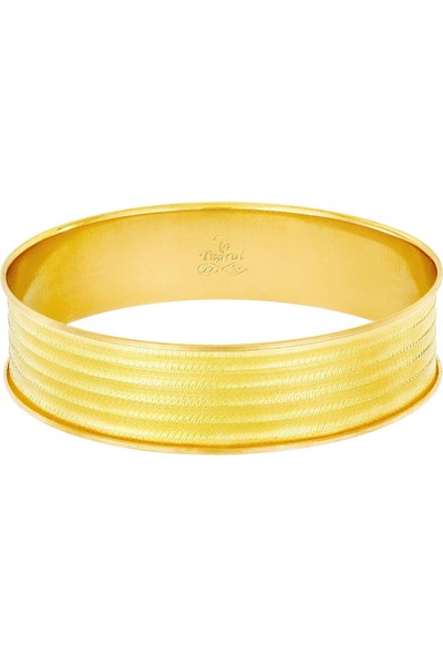 T51 Tuğrul Altın 16 Gr(Gram) 16 mm 22 Ayar Işçiliksiz Şarnelli Bilezik TBC0166-1