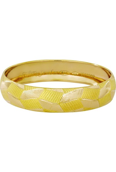 T51 Tuğrul Altın 17 Gr(Gram) 15 mm 22 Ayar Işçiliksiz Bilezik TBS0017-2