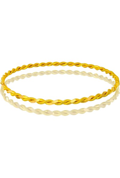 T51 Tuğrul Altın 20 Gr(Gram) 22 Ayar Işçiliksiz Paftalı Burma Bilezik