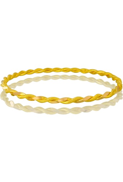 T51 Tuğrul Altın 24 Gr(Gram) 22 Ayar Işçiliksiz Paftalı Burma Bilezik