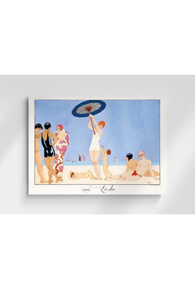 Art House Collective Poster I George Barbier : Au Lido Plate No.14 (1920) Fashion Illustration ( Çerçevesiz ) Art House Collective Poster I George Barbier : Au Lido Plate No.14 (1920) Fashion Illustration ( Çerçevesiz )
