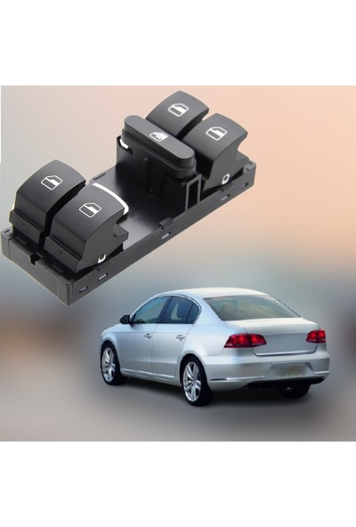 Mcar Volkswagen Passat B6 - B7 - Golf Vı Polo Sol Dörtlü Cam Düğmesi K
