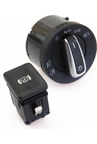 CRN Volkswagen Passat B6 - Vw cc Krom Far Anahtarı ve El Fren Düğmesi