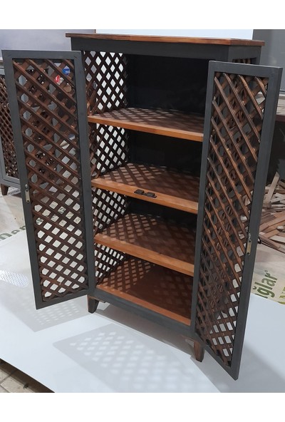 Anka Ahşap Atölyesi Ahşap Izgaralı Dolap
