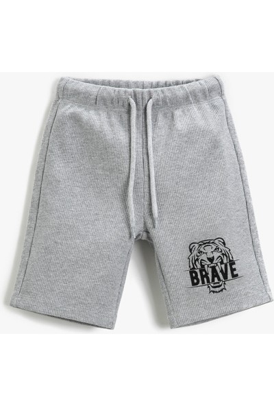 Koton Erkek Çocuk Kaplan Baskılı Bağcıklı Şort