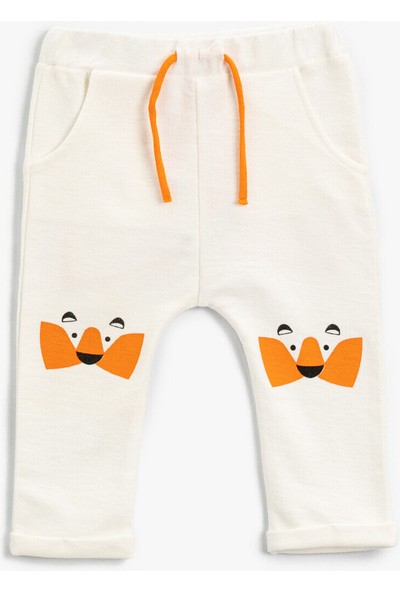 Koton Erkek Bebek Baskılı Eşofman Altı Belden Bağlamalı Pamuklu