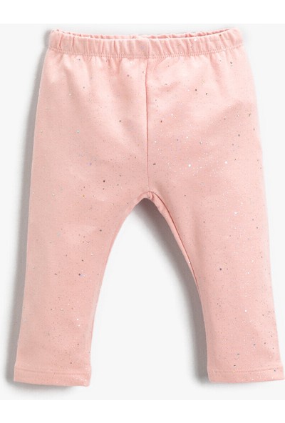 Koton Lastikli Dar Kalıp Düz Pembe Bebek Tayt - 2YMG47833OK Koton Lastikli Dar Kalıp Düz Pembe Bebek Tayt - 2YMG47833OK