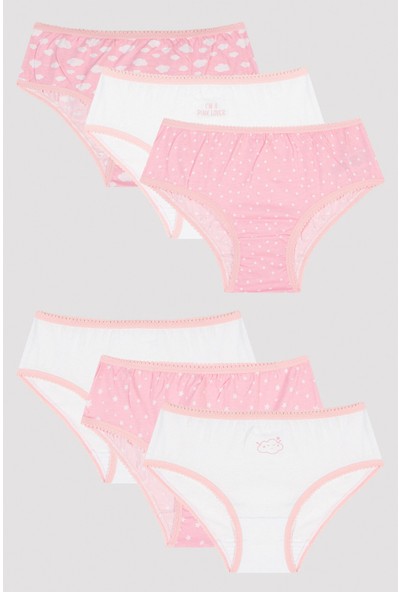 Penti Kız Çocuk Pink Lover 6lı Slip Külot Penti Kız Çocuk Pink Lover 6lı Slip Külot