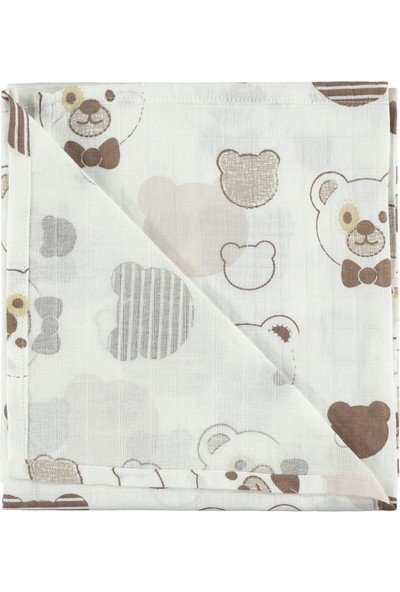 Civil Baby Çok Amaçlı Müslin Bebek Örtüsü 90X90 cm Ekru
