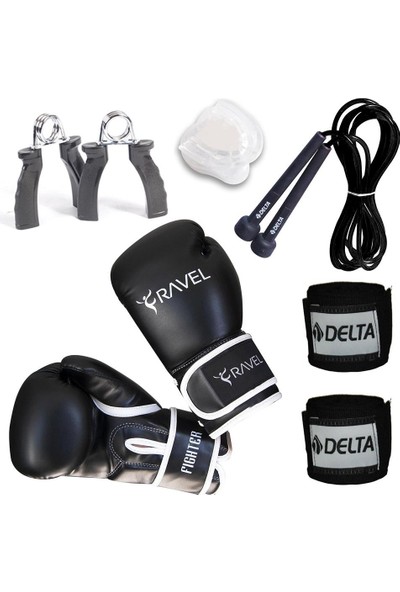 Ravel Fighter High-Class Boks Eldiveni El Bandajı Atlama İpi Dişlik Çiftli El Yayı Ravel Fighter High-Class Boks Eldiveni El Bandajı Atlama İpi Dişlik Çiftli El Yayı