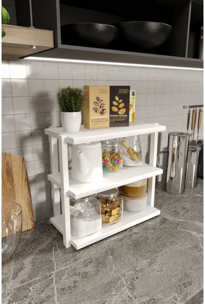 Halımax Çok Amaçlı Tezgah Üstü Raf Beyaz