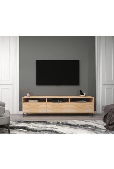 Arnetti Holmes Ahşap Tv Sehpası - Doğal