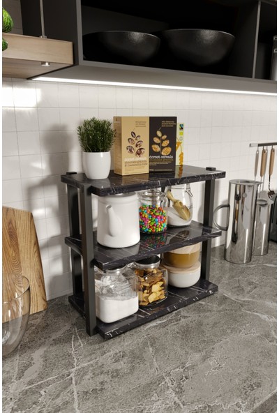 Halımax Çok Amaçlı Tezgah Üstü Raf Siyah