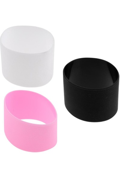3 Adet Silikon Cam Şişe Kupası Kol Yumruğu Cam Kupa Koruyucu Kapak