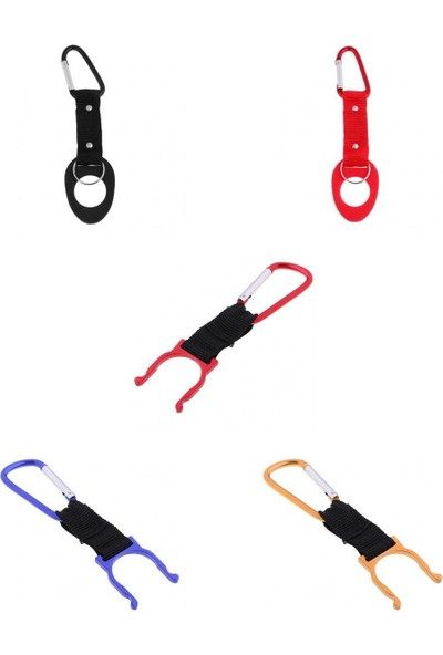 5 Adet Taşınabilir Mini Su Şişesi Karabina & Kamp Su Şişesi Asılı Kayış