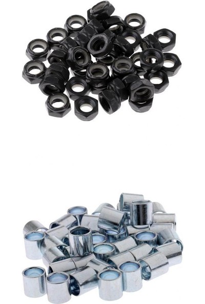 40 Adet Kaykay Longboard Kamyon Tekerlekler Somun + 40 Rulmanlar Spacers Donanım 40 Adet Kaykay Longboard Kamyon Tekerlekler Somun + 40 Rulmanlar Spacers Donanım