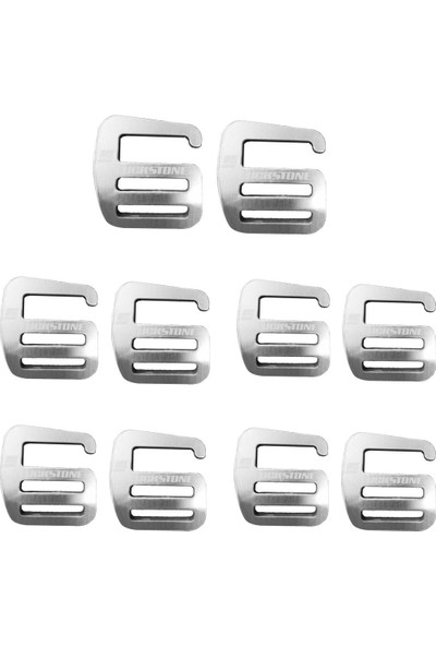 10X Metal G Kanca Dokuma Toka Taktik, Hafif ve Güçlü 25MM Gümüş