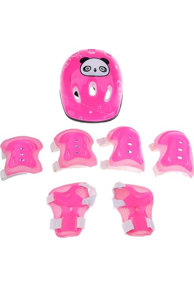 7 Parça Çocuk Çocuk Rulo Paten Bisiklet Kask Bilek Guard Dirsek Diz Pad Destek Seti - Pembe 7 Parça Çocuk Çocuk Rulo Paten Bisiklet Kask Bilek Guard Dirsek Diz Pad Destek Seti - Pembe